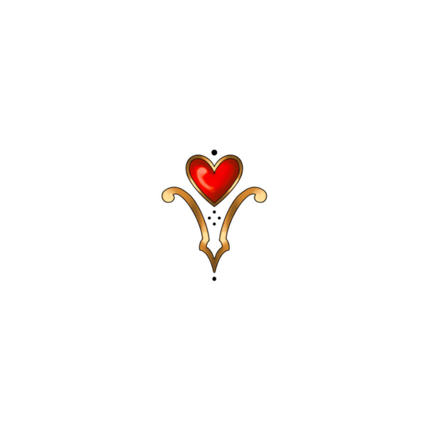 Ornamental heart 2 by Sarah Amelia – Cloak and Dagger Tattoo London
